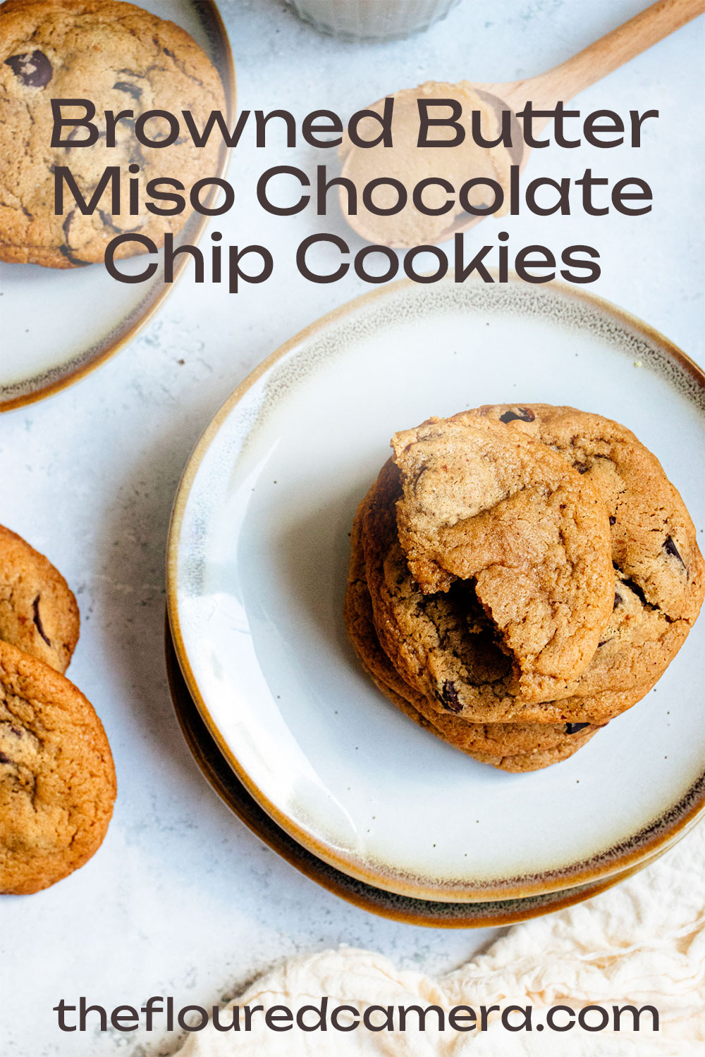 Browned Butter Miso Chocolate Chip Cookies - The Floured Camera
